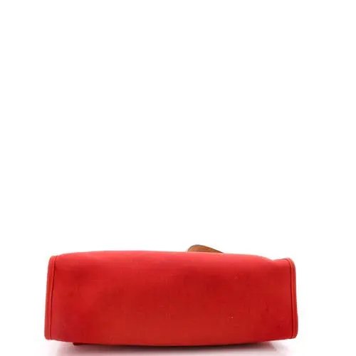 Hermès Herbag Zip Leather And Toile 31 - Red