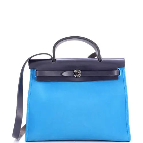 Hermès Herbag Zip Leather And Toile 31