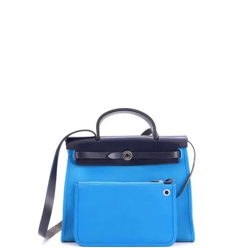 Hermès Herbag Zip Leather And Toile 31