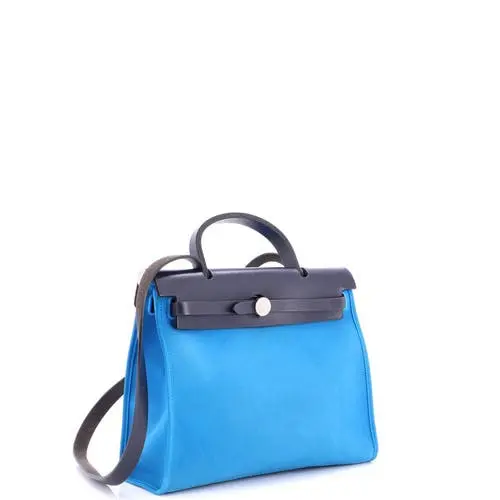 Hermès Herbag Zip Leather And Toile 31
