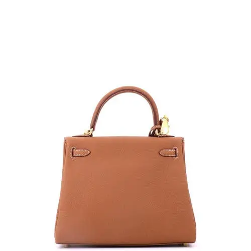 Hermès Kelly Handbag Brown Togo With Hardware 25