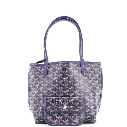 Goyard Anjou Reversible Mini Tote Coated Canvas - Blue