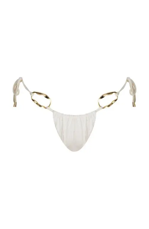 IVY SWIMWEAR Ivy Bikini Bottom In Textured - Cream