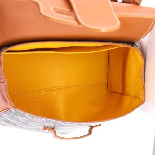 Goyard Saigon Top Handle Bag Coated Canvas With Leather Mini - Brown