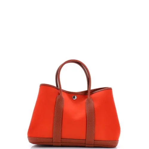 Hermès Garden Party Tote Toile And Leather 30 - Brown