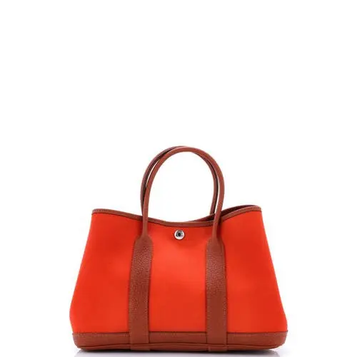 Hermès Garden Party Tote Toile And Leather 30 - Brown