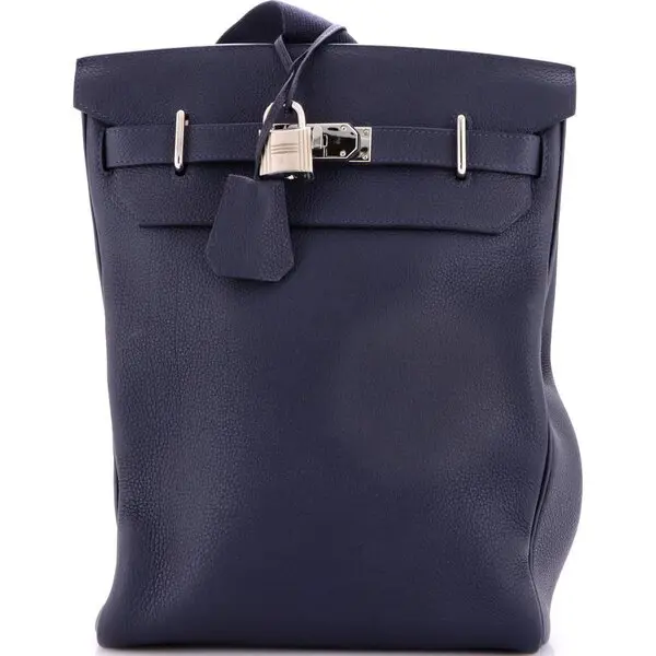 Hermès Hac A Dos Backpack Togo Gm - Blue