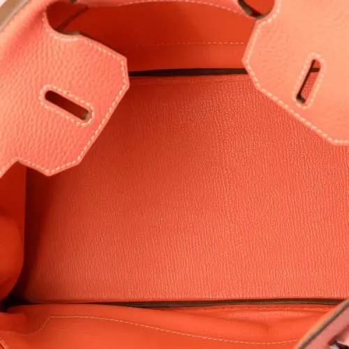Hermès Birkin Handbag Pink Clemence With Palladium Hardware 30 - Orange