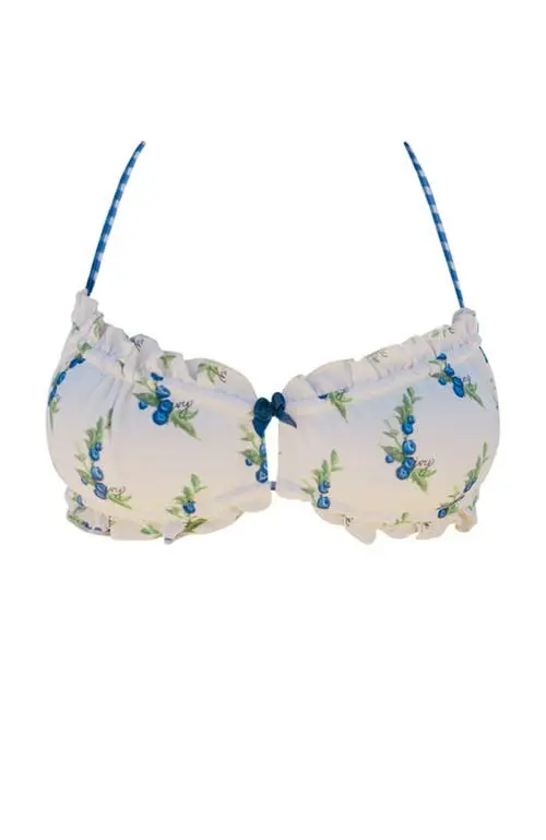 IVY SWIMWEAR Berry Pie Bikini Top - Blue
