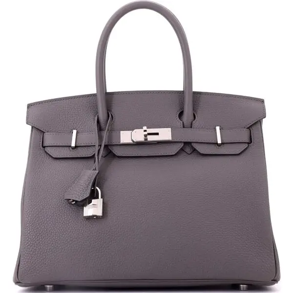 Hermès Birkin 30 Handbag Togo Leather With Palladium Hardware - Etain