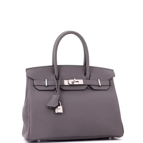 Hermès Birkin 30 Handbag Togo Leather With Palladium Hardware - Etain