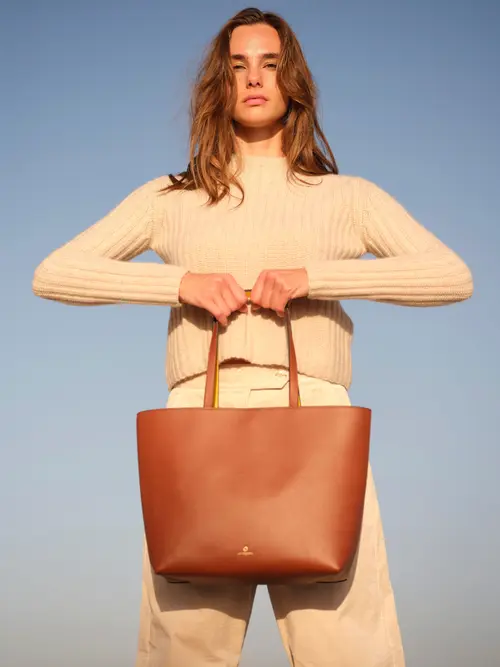 LA PORTEGNA Olivia Tote Bag - Brown