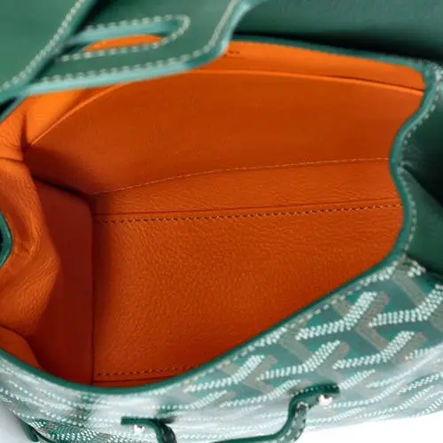 Goyard Saigon Top Handle Bag Coated Canvas With Leather Mini - Green
