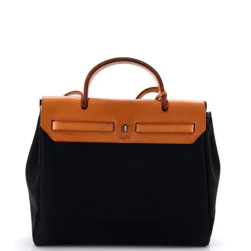 Hermès Herbag Toile And Leather Pm