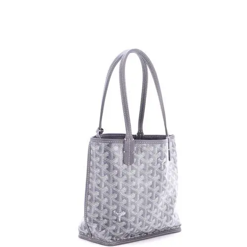 Goyard Anjou Reversible Tote Coated Canvas Mini - Grey