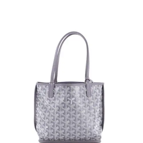 Goyard Anjou Reversible Tote Coated Canvas Mini - Grey