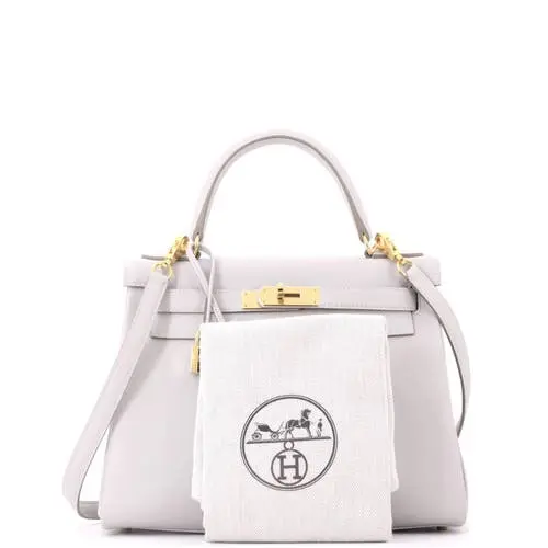 Hermès Kelly Handbag Evercolor With Gold Hardware 28 - Grey
