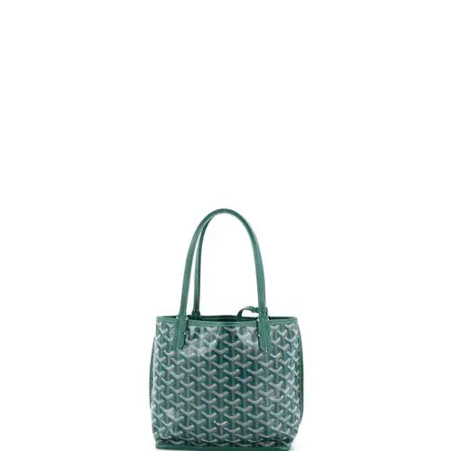 Goyard Anjou Reversible Tote Coated Canvas Mini - Green