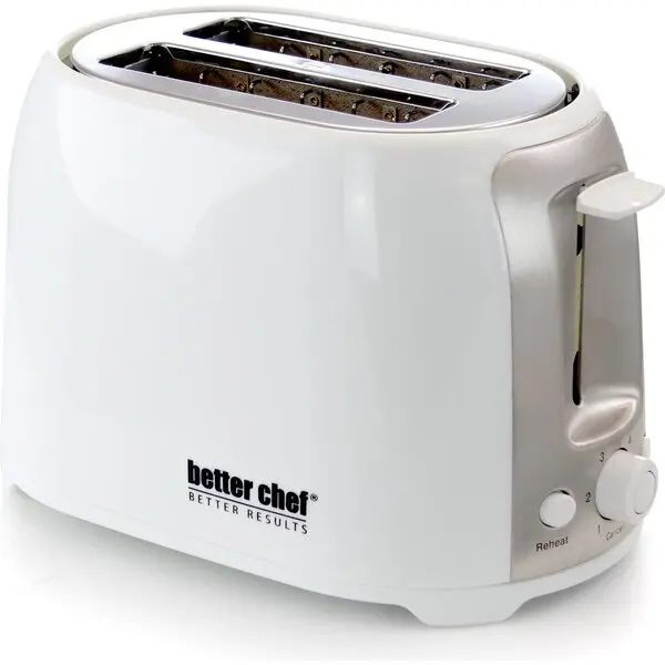 BETTER CHEF Cool Touch Wide Slot Toaster - White