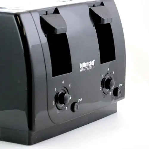 BETTER CHEF 4 Slice Wide Slot Dual Control Toaster