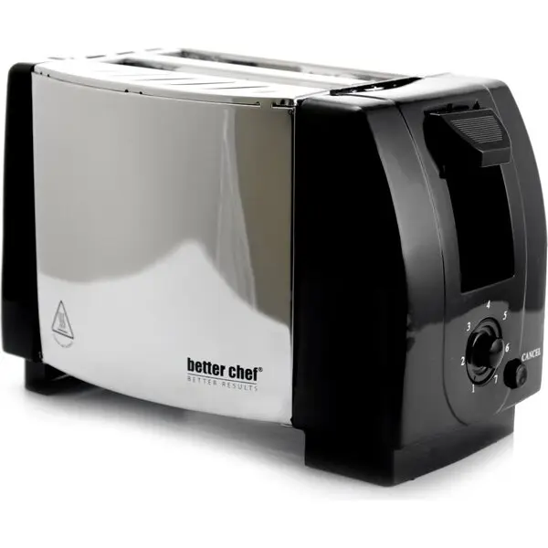 BETTER CHEF Two Slice Toaster Stainless Steel - Silver
