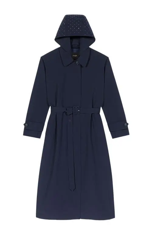 Maje Rhinestone-hood Trench