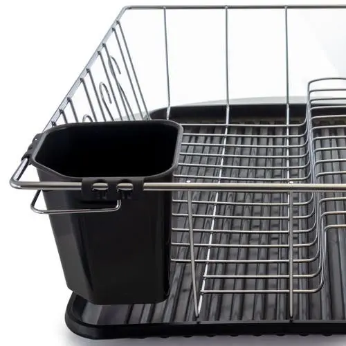 BETTER CHEF 16in Chrome Dish Rack With Draining Tray