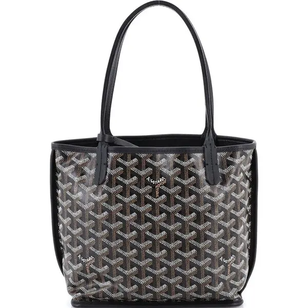 Goyard Anjou Reversible Tote Coated Canvas Mini - Black