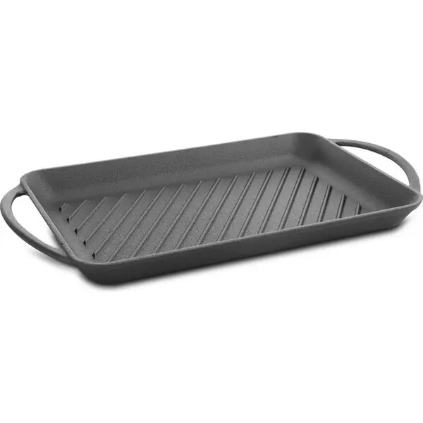 GENERAL STORE Addlestone 14.5 Inch Preseasoned Cast Iron Griddle - Black