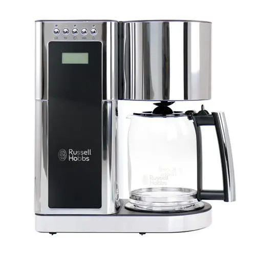 RUSSELL HOBBS Glass 8 Cup Coffeemaker In Black And Stainless Steel - Silver