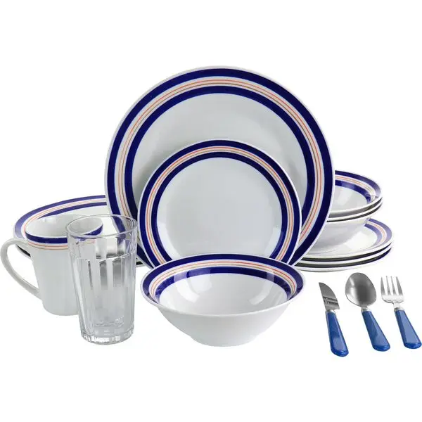 ALL U NEED 32 Piece Ceramic Dinnerware Set - White