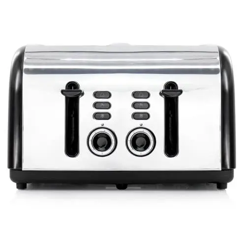 REDMOND 4 Slice Wide Slot 1400w Stainless Steel Toaster