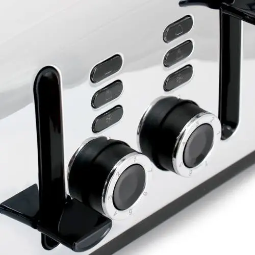 REDMOND 4 Slice Wide Slot 1400w Stainless Steel Toaster
