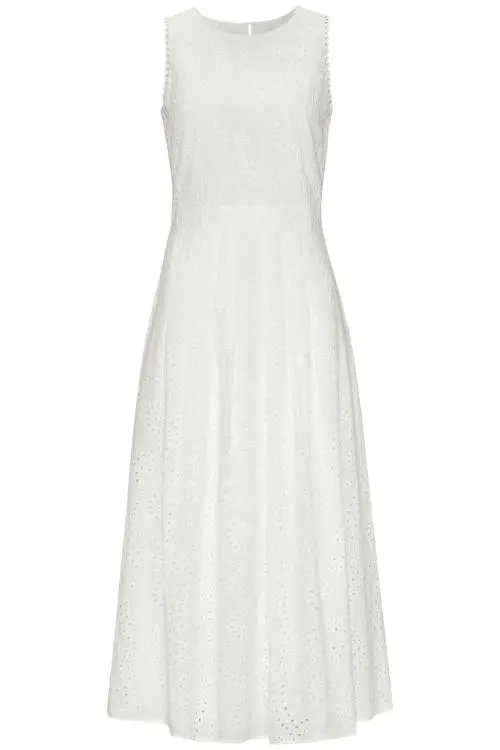 LASCANA Sleeveless Eyelet Maxi Dress