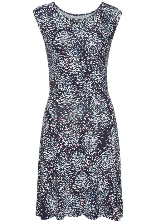 LASCANA Sleeveless Printed A-line Dress