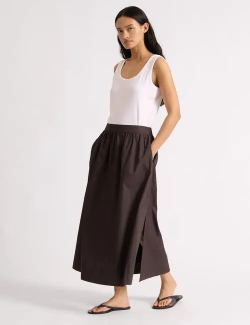 ALBARAY Cotton Full Skirt