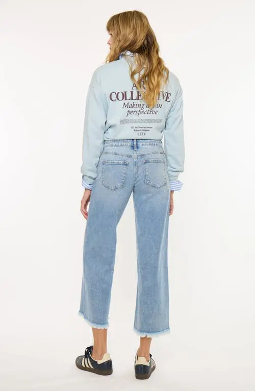 KANCAN Mid-rise Cropped Wide-leg Jeans