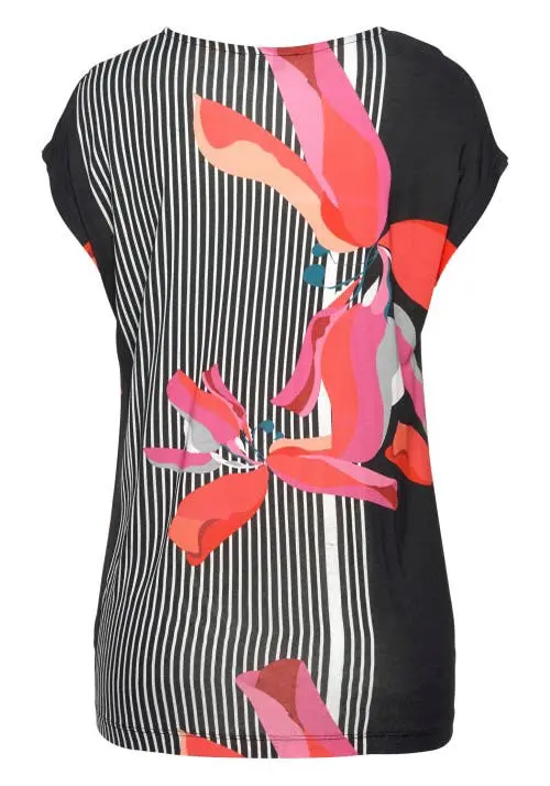 LASCANA Allover Print Dolman Sleeve Top