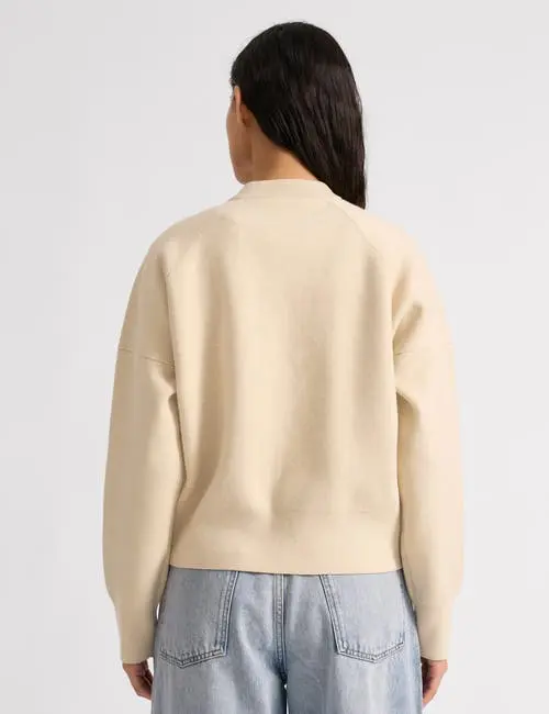 ALBARAY Knitted Bomber Jacket
