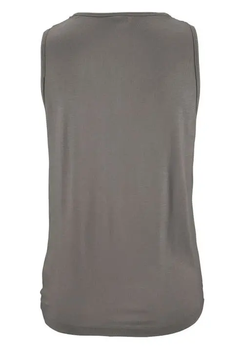 LASCANA Sleeveless Wrap Look Top - Olive