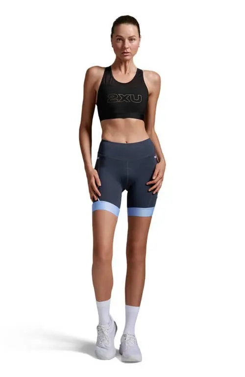 2xu Core Tri 6 Inch Shorts - India Ink/hydrangea