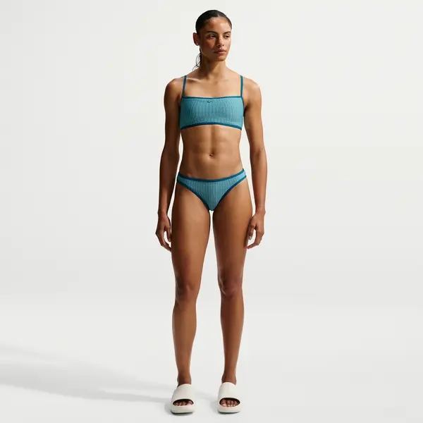 Nike Ripple Texture Hipster Bikini Bottom - Green