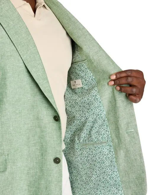 OAK HILL BY DXL Linen Blend Jacket Relaxer Sport Coat