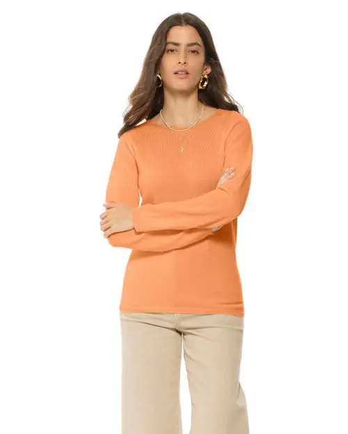 MONTICELLI CASHMERE Ultralight Pure Cashmere Raglan Crewneck Sweater - Orange