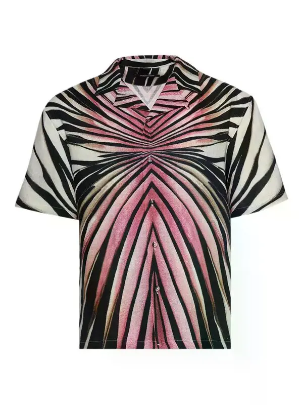 Roberto Cavalli Zebra-print Short-sleeve Shirt - Pink