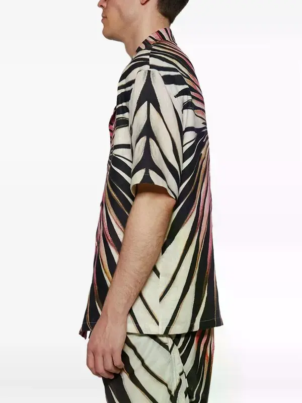 Roberto Cavalli Zebra-print Short-sleeve Shirt - Pink