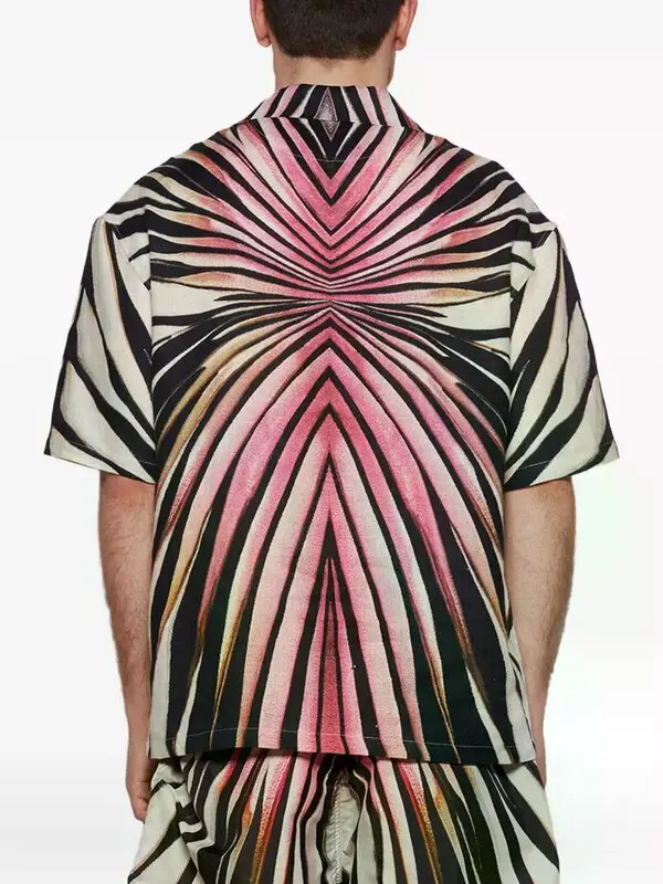 Roberto Cavalli Zebra-print Short-sleeve Shirt - Pink
