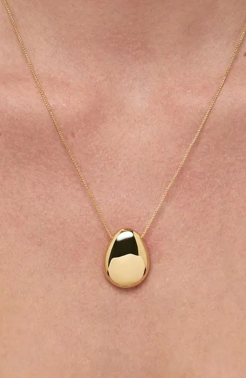 ANA LUISA Large Pebble Pendant Necklace - Gold
