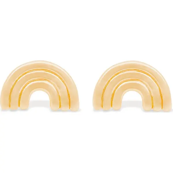 CAMPBELL + CHARLOTTE Mini Juju Rainbow Stud Earrings - Gold
