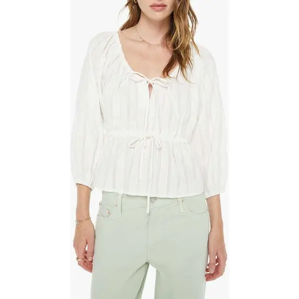 MOTHER The Love Child Split Neck Top